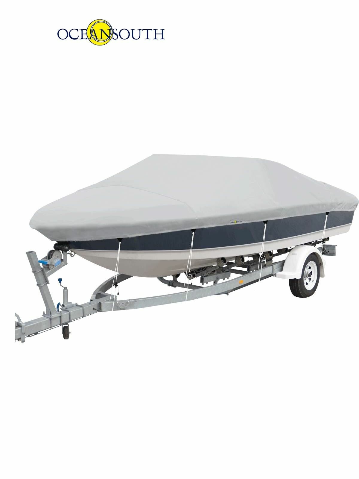Тент-чехол Ocean South для лодки/катера типа Боурайдер 5,6-5,9 метра, цвет серый