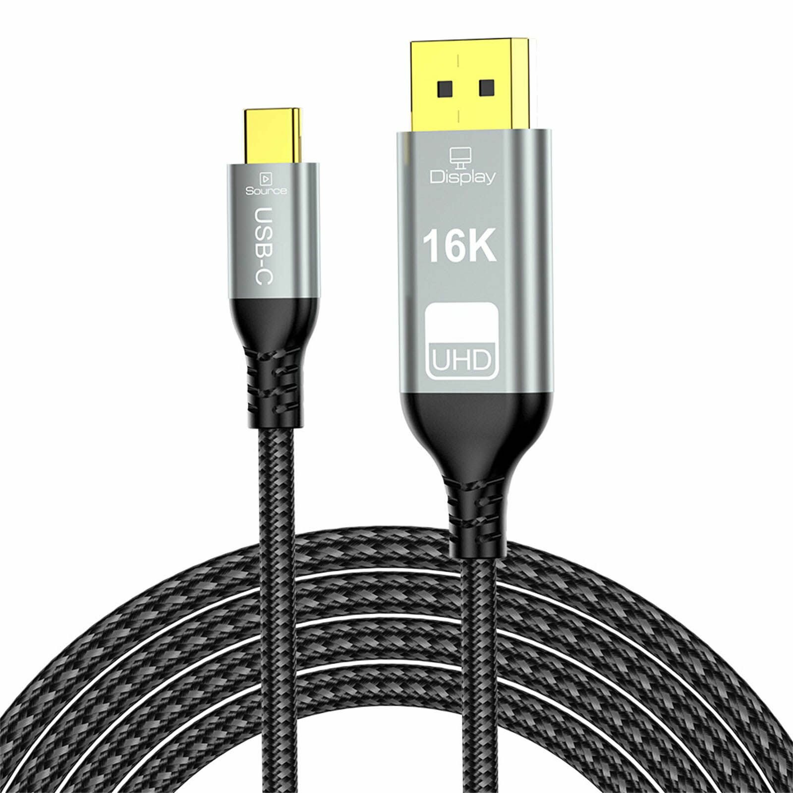 Кабель USB Type C DisplayPort 21 с поддержкой 16K и частотой обновления 240 Гц