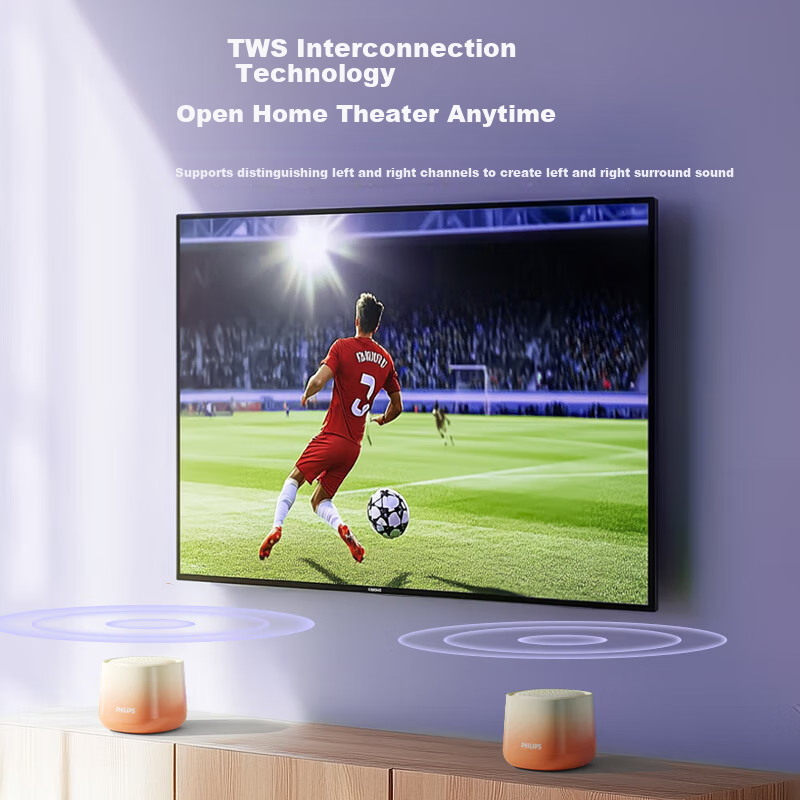 PHILIPS TAS1009 Bluetooth-колонка беспроводная настольная мини-сабвуфер высококачественный портативный дизайн с