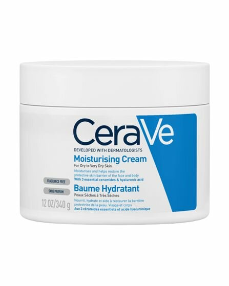 CeraVe Увлажняющий крем для сухой и очень сухой кожи лица и тела Hyaluronic Acid Moisturizing Cream for Dry and Very Dry Skin, 340 г