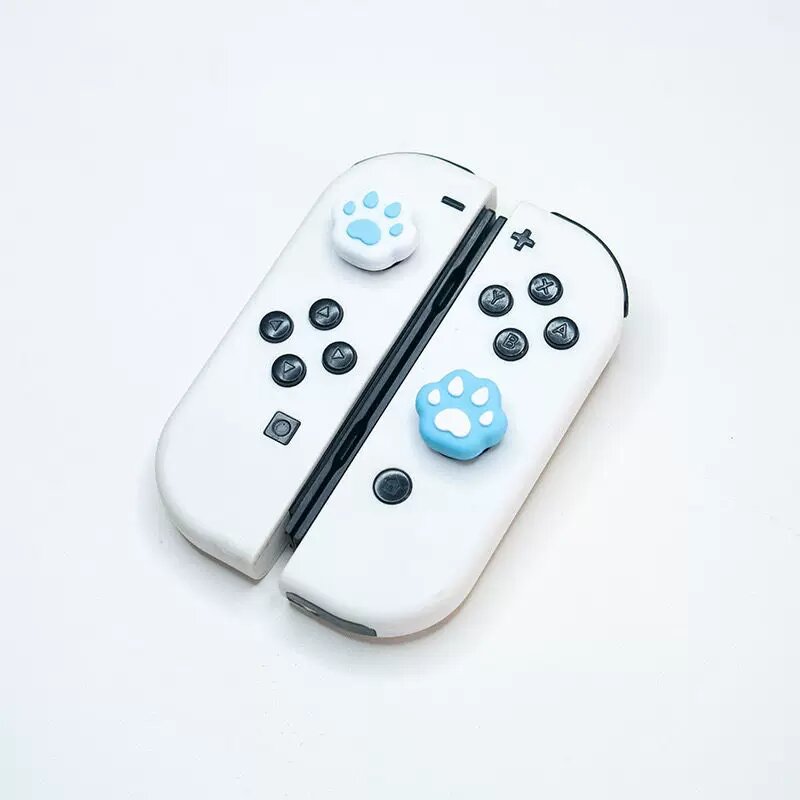 Набор накладок на кнопки Joy-Con для Nintendo Switch, голубой котенок, 2 шт, подходит для OLED и Lite