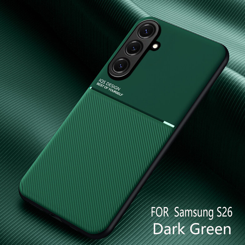 Чехол Для Samsung Galaxy S26 / Самсунг Галакси S26, soft touch, накладка, искусственная кожа, поликарбонат (PC), защита камеры, ударопрочный, усиленные углы, Samsung, Samsung Galaxy S26, green (Цвет товара: green)