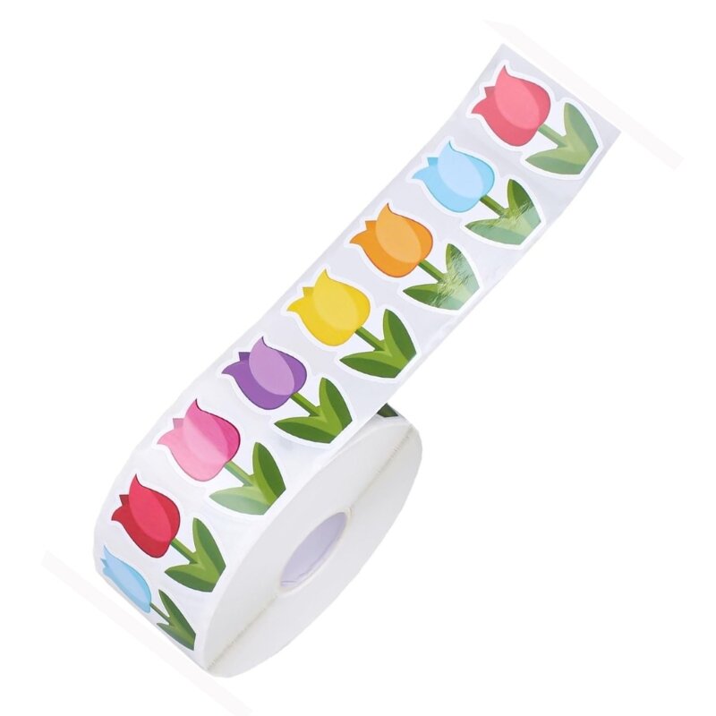 Наклейки С Цветами Этикетки Декоративная Наклейка Прекрасная Наградная Наклейка Тюльпаны Наклейка Этикетка для Конвертов Поздравительная Открытка