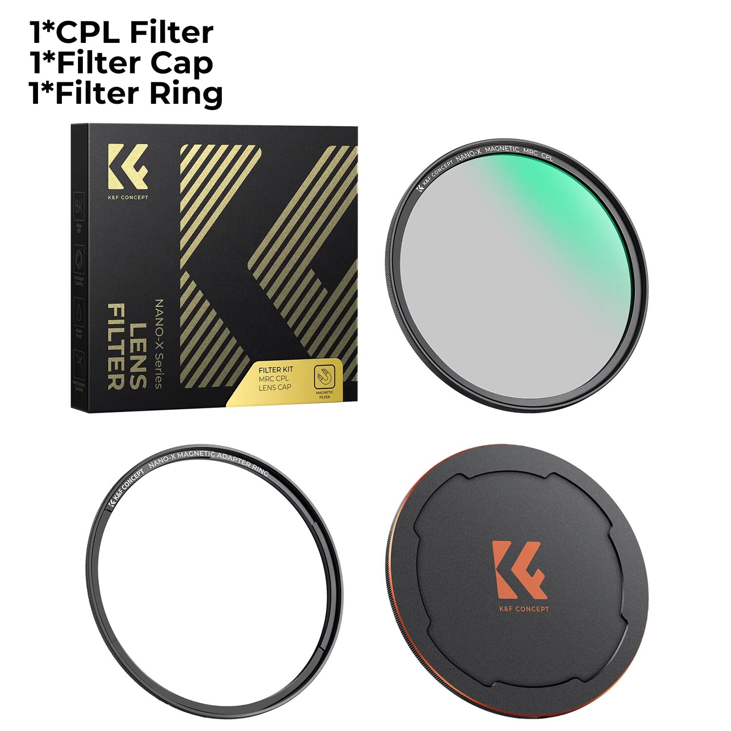 1 дюйм CPL фильтр K&F CONCEPT 72 мм
