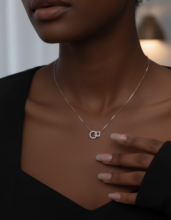 Колье, циркон