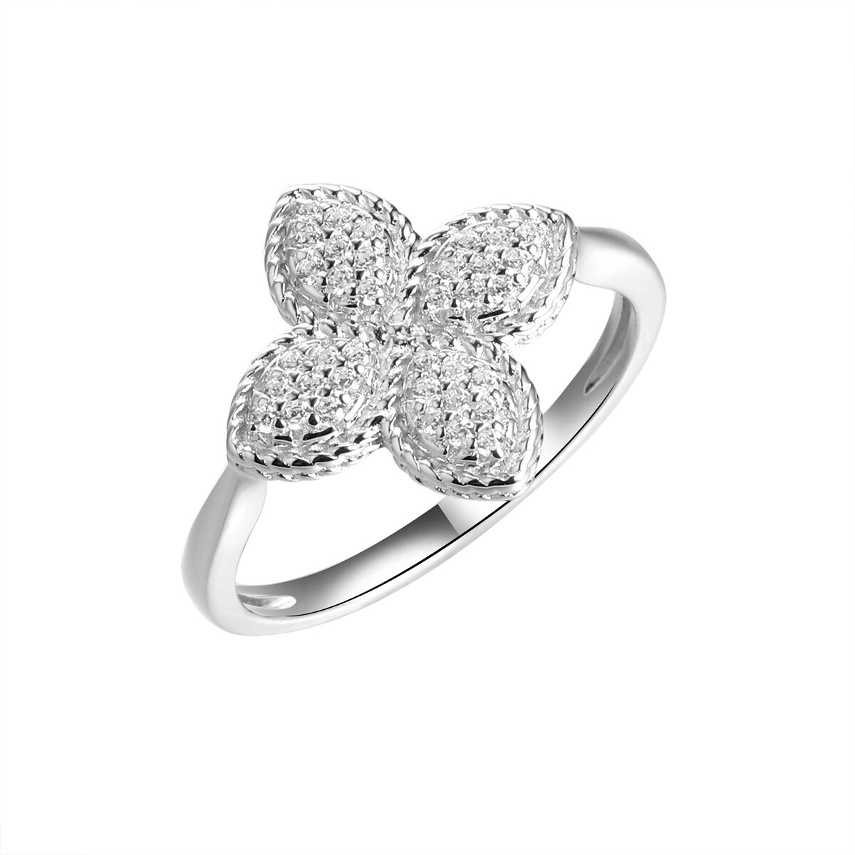 Кольцо, серебро, 925 проба, фианит