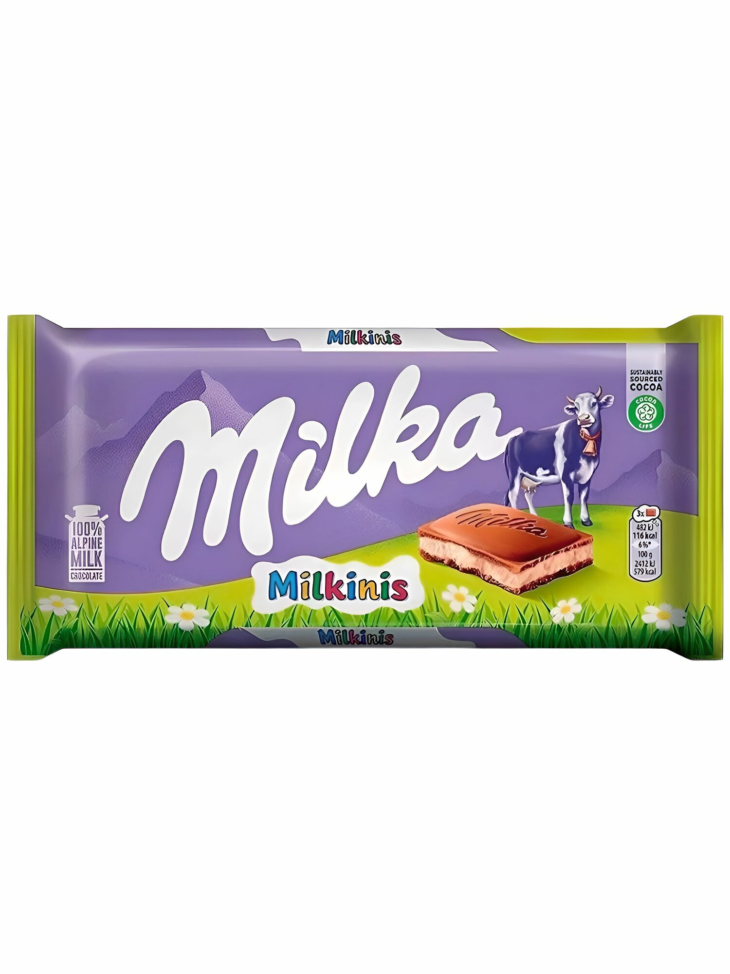 Шоколадная плитка Milka Milkinis со сливочной начинкой, 100 гр. (Швейцария)