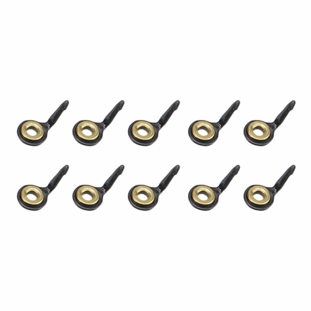 Пропускные кольца для удилища, комплект из 10 штук из нержавеющей стали, набор для ремонта, с гладкими контурами и защитой от запутывания лески.