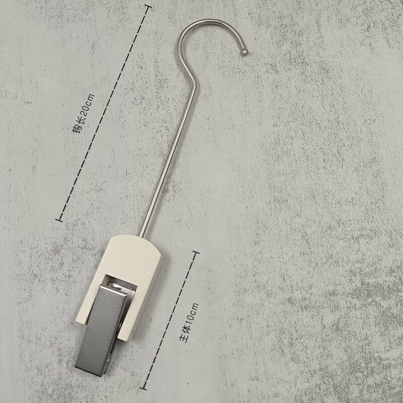 Кремово-белый одиночный зажим для демонстрации с 20 см серебряным зажимом, витрина для шарфов и аксессуаров