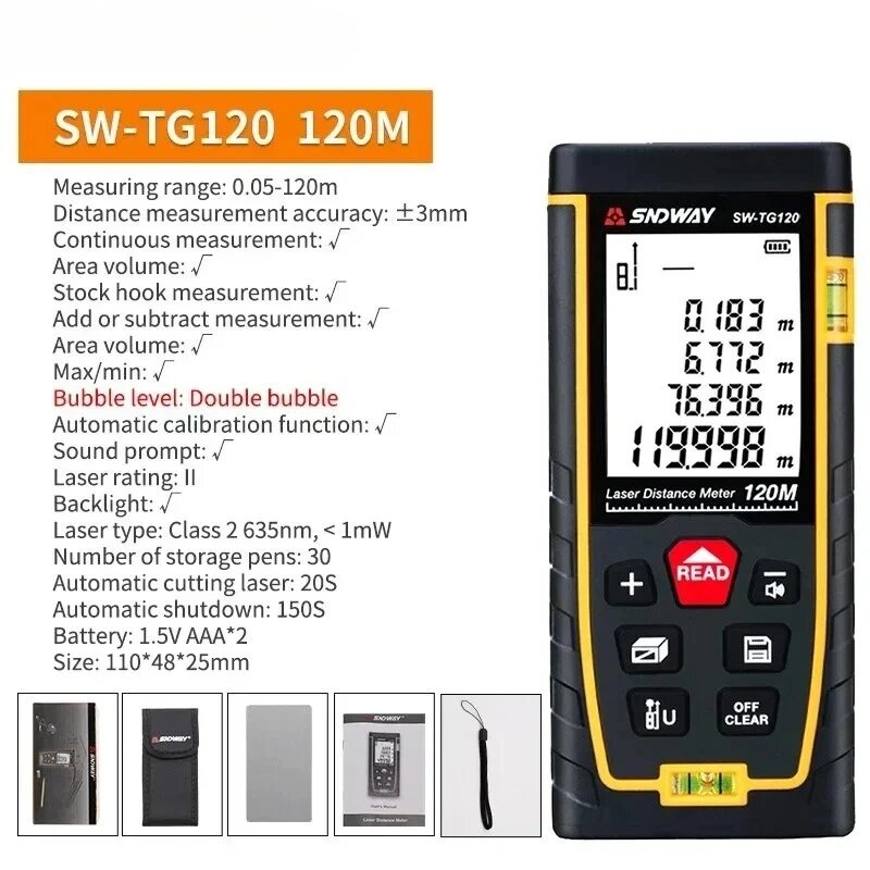 SNDWAY лазерный дальномер SW-50G/SW-70G/SW-100G/SW-120G SW-TG120 120M