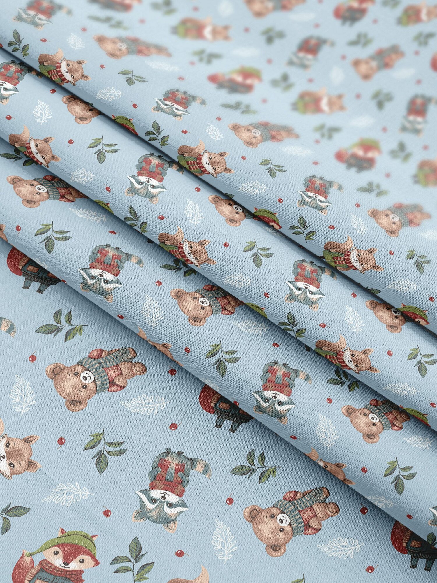 Ткань для шитья и рукоделия, Ситец, Хлопок, цв. голубой, Длина 2.5 м, Ширина 95 см, Плотность 90 г/кв. м