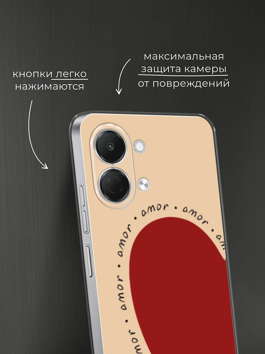 Чехол на Tecno Spark Go 3 / Текно Спарк Го 3 с принтом Amor heart 1 — фото 1