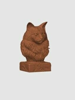 Эксклюзив! Бюст Кошки Мейн-Кун (10см, коричневый металлик) - Милый друг, подарок, талисман