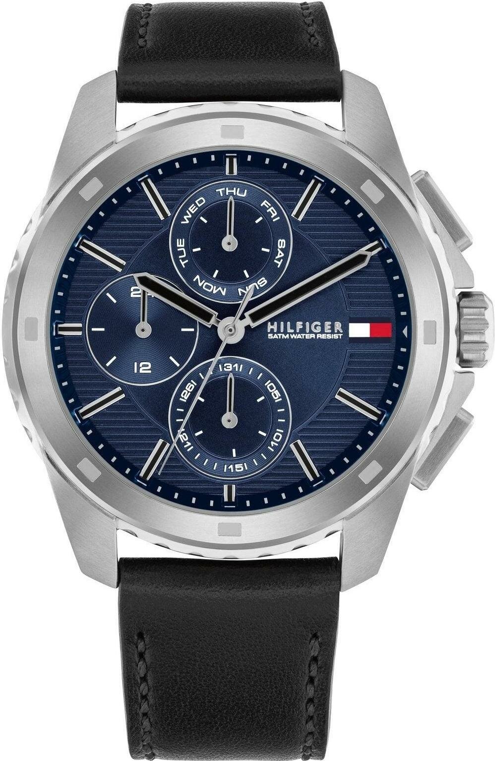 Наручные часы TOMMY HILFIGER, серебряный, черный — фото 1