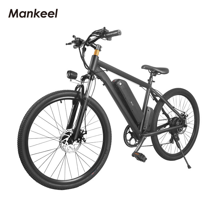 Складной электровелосипед Mankeel/Mengke с 26-дюймовыми колесами, 7-скоростной, из алюминиевого сплава, с двойными дисковыми тормозами.