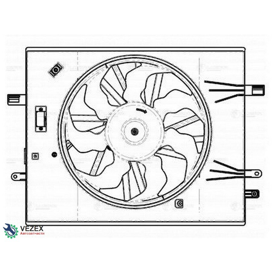 LUZAR LFK3034 Э/вентилятор охл. для а/м Changan Alsvin (18-) 1.5i (с кожухом) (LFK 3034)