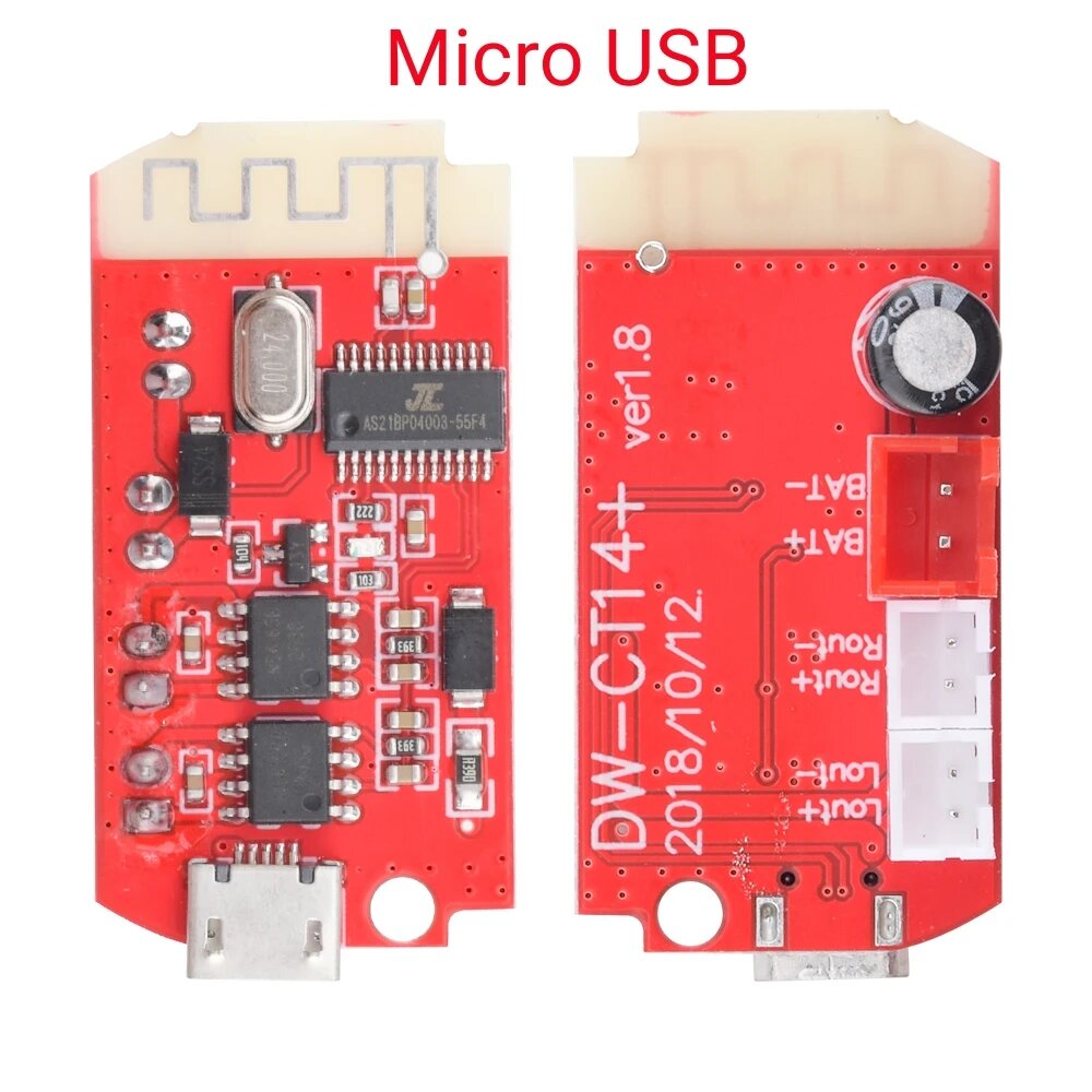 Плата усилителя аудио 5Вт+5Вт Micro USB