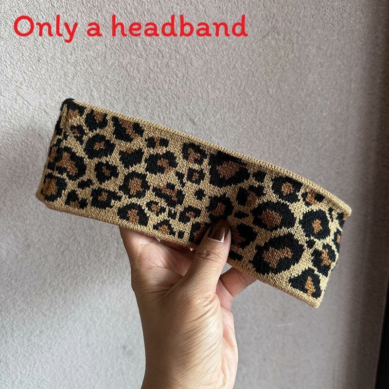 Vintageinspired leopard print hair band for women and men