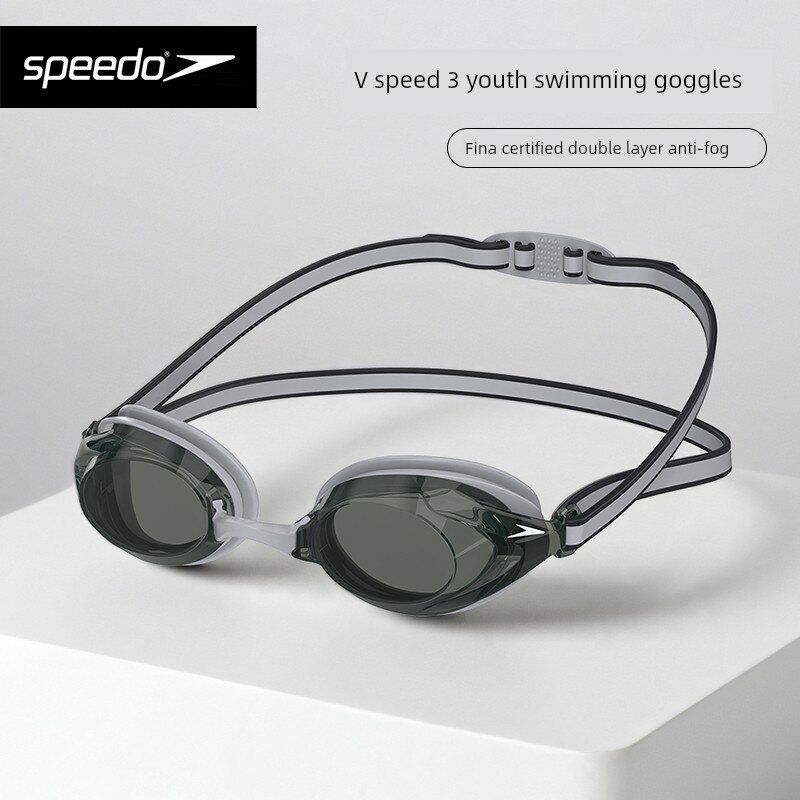 Спортивные плавательные очки Speedo для детей и подростков с серебристым/дымчатым стеклом, водоустойчивые и