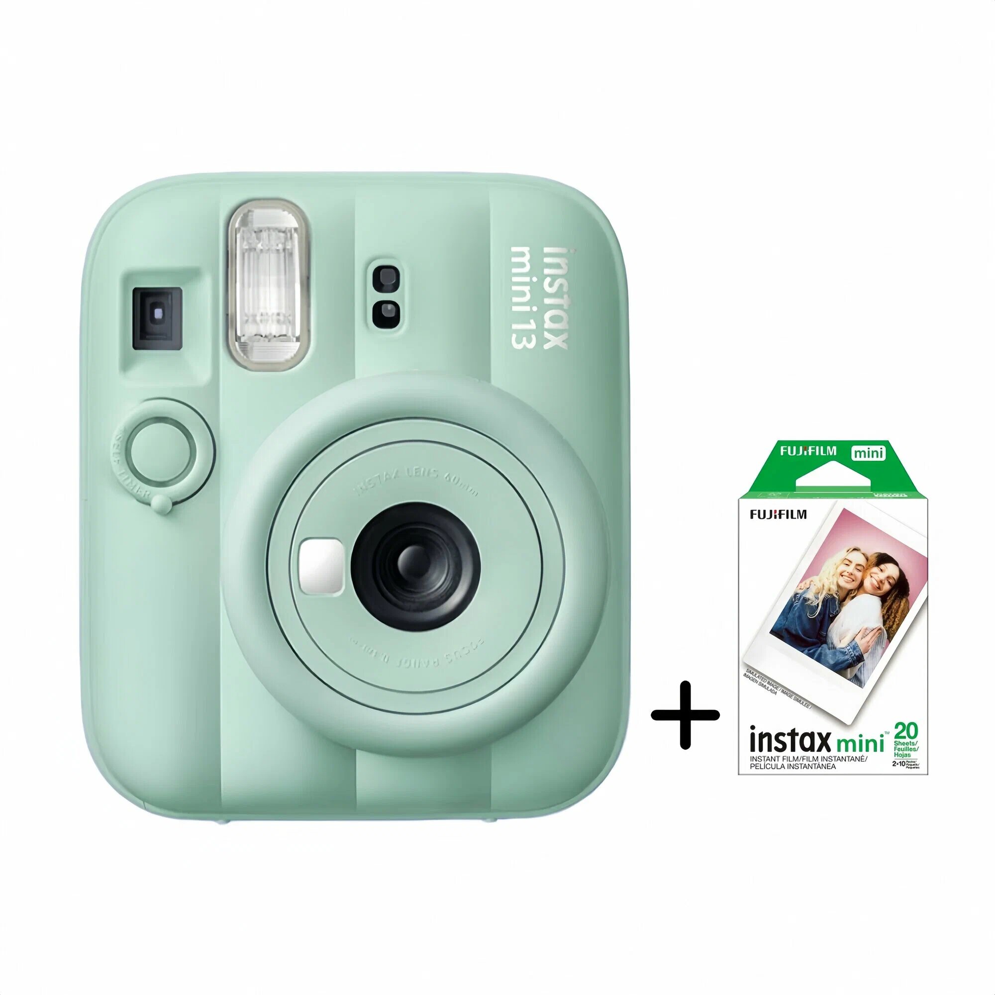 Fujifilm Instax mini 13(Включает 20 фотобумаг) Фотоаппарат моментальной печати Fujifilm Instax mini 13 Lagoon Green