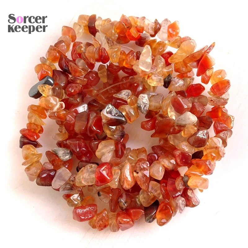 Бусины из красного агата SorcerKeeper SE19