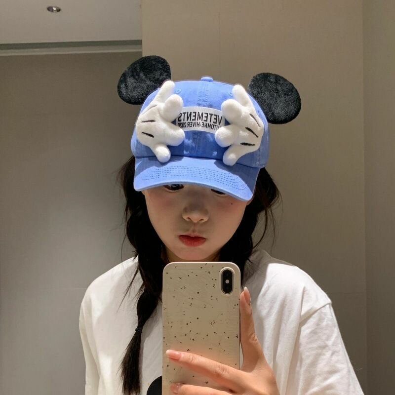 Шапка "Y2K", с ушками и линзами, унисекс, всесезон, размер 50-56