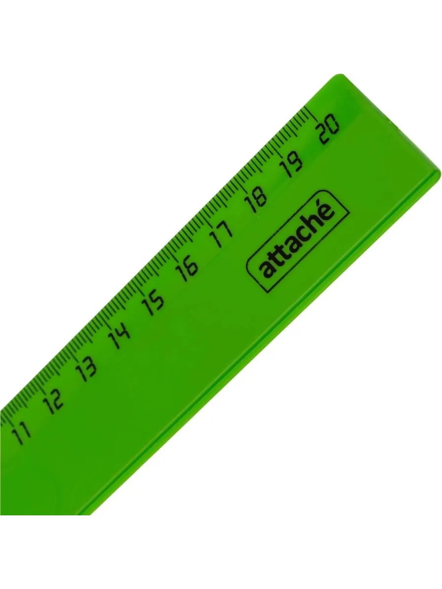 Линейка Attache 20см, 4 шт, яркие цвета