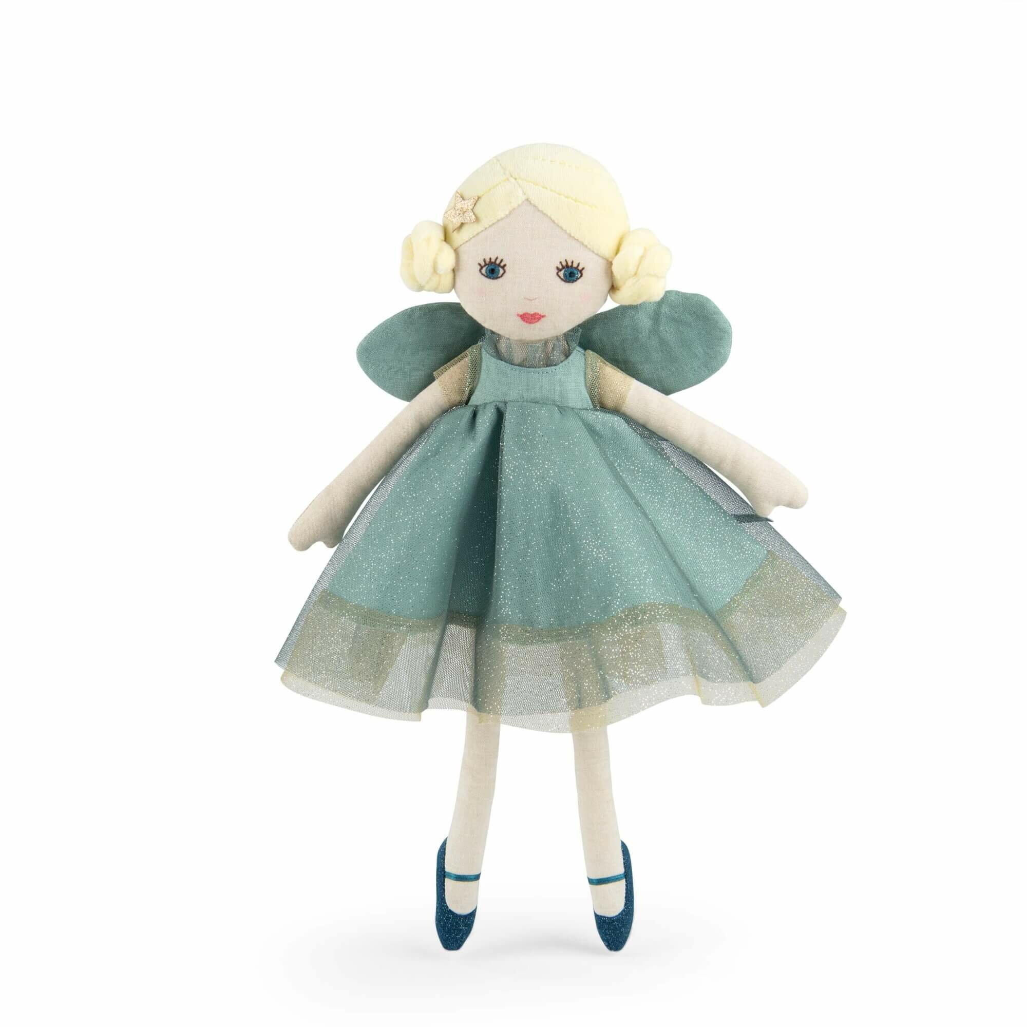 Кукла Moulin Roty - Мягкая кукла-фея Ондина, зелёная, 26 см - 44597