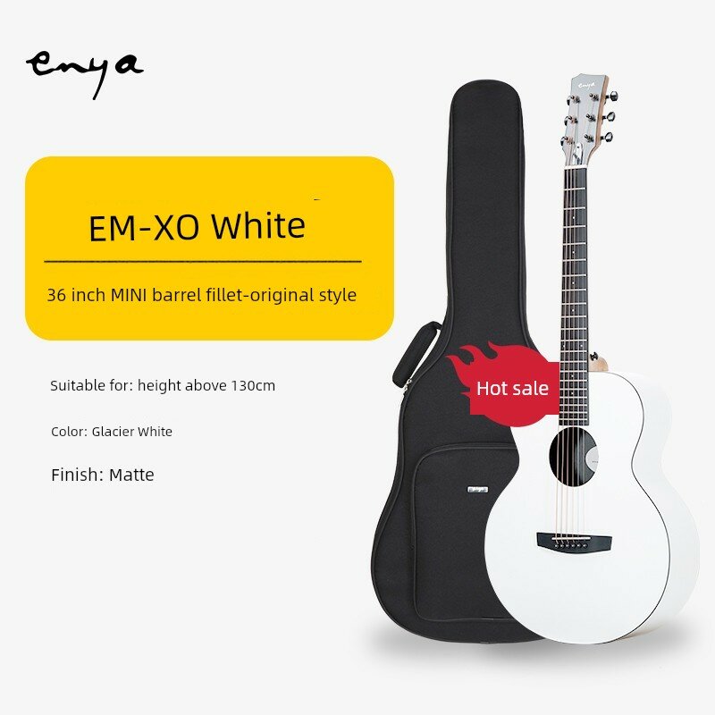 EM-X0 36-дюймовая гитара для начинающих в цвете ледяной белый