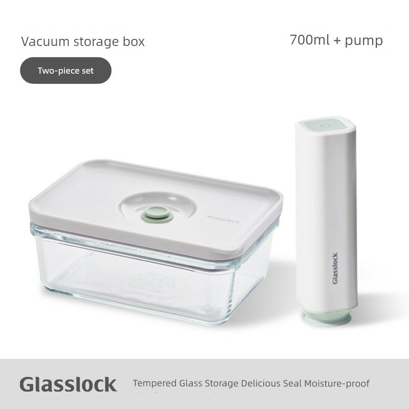 Glasslock Маленькая банка 700мл с вакуумом и электрическим насосом