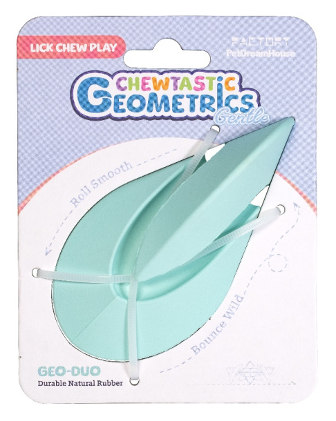 Игрушка для собак PetDreamHouse / ПетДримХаус Chewtastic Geometrics Geo-Duo, интерактивная из натурального каучука, мятный / зоотовары для животных