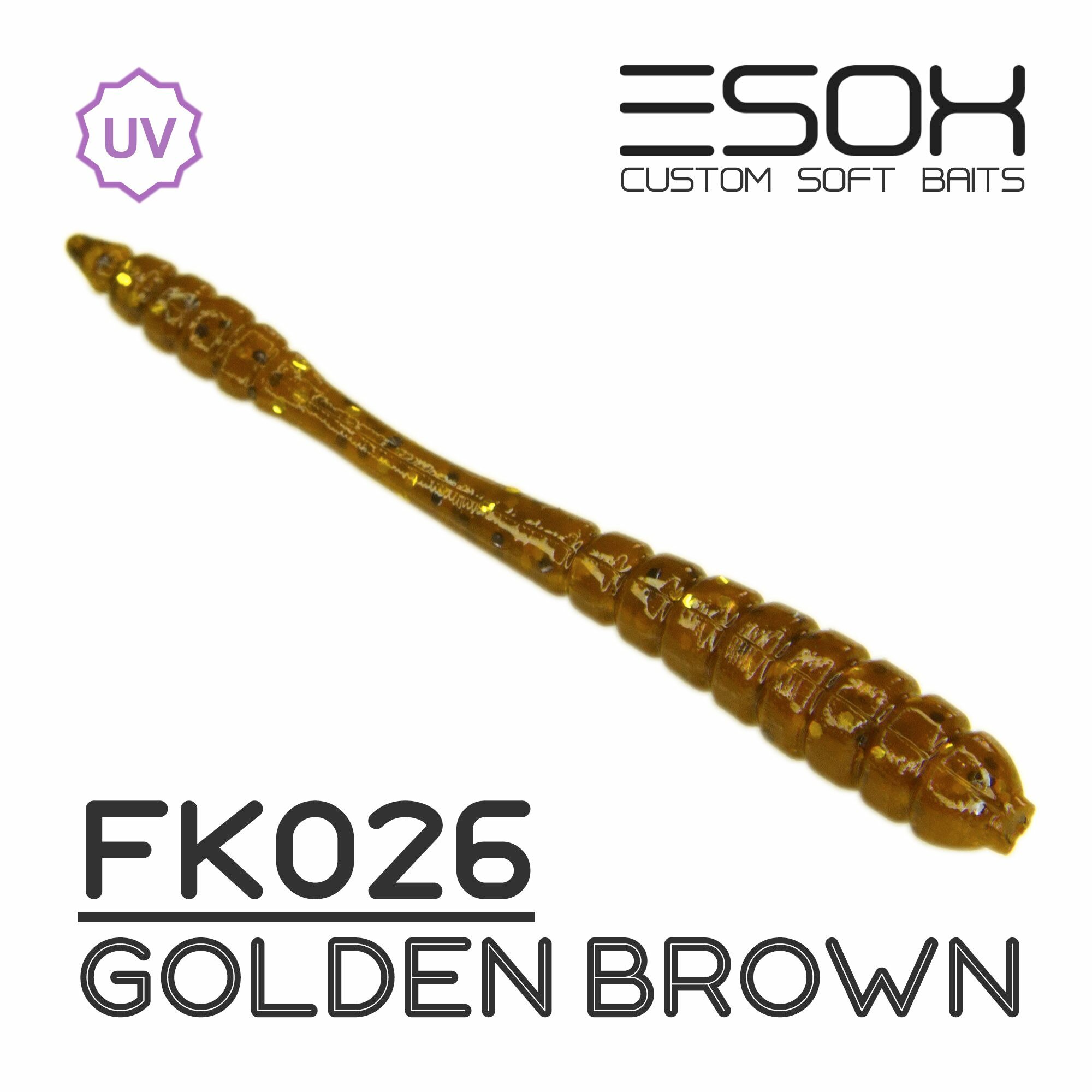 Мягкая приманка для рыбалки ESOX FK Worm 2" (51мм) 10шт.