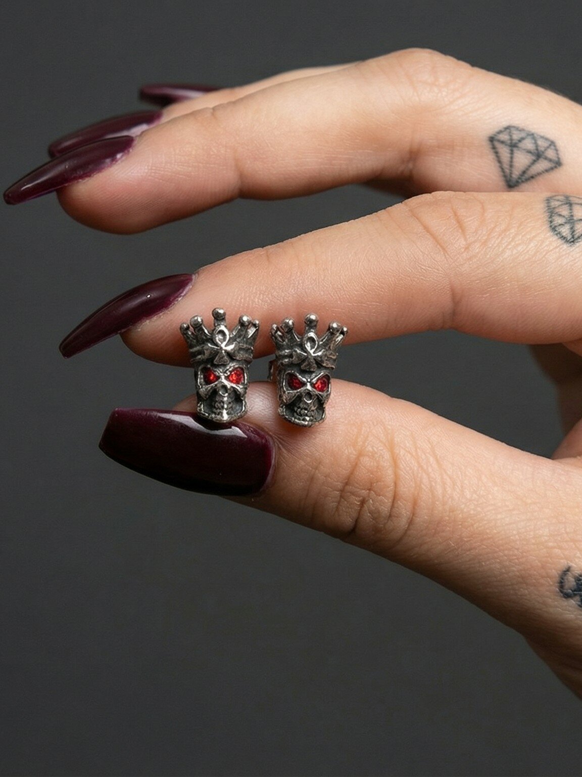 Серьги пусеты, искусственный камень, фианит