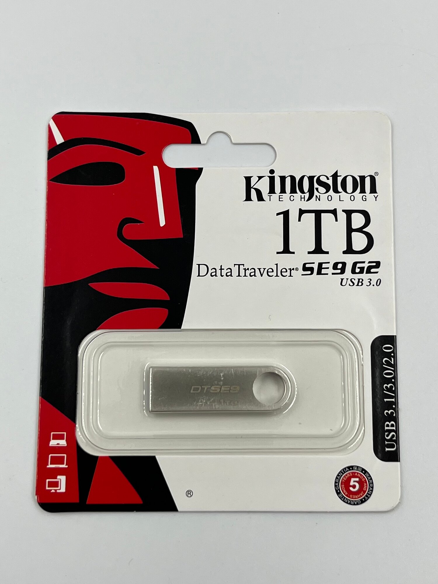 Флешка Kingston "DataTraveler SE9", 1 ТБ, USB 3.0, металлический корпус