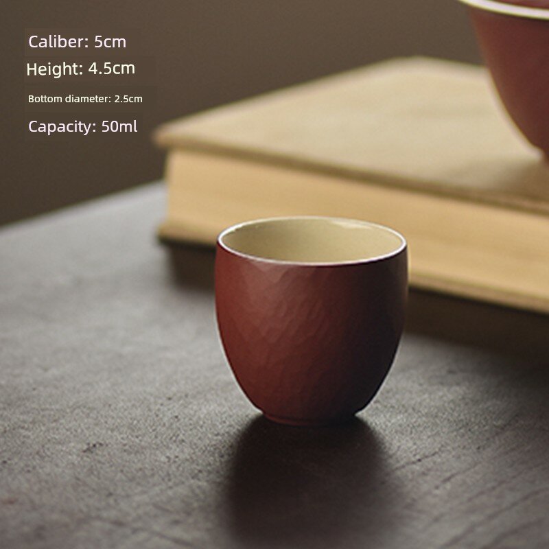 Изысканный ручной Тоньян чайный стакан, 50 мл, рубиновый цвет, для одиночного употребления в традиционном чаепитии