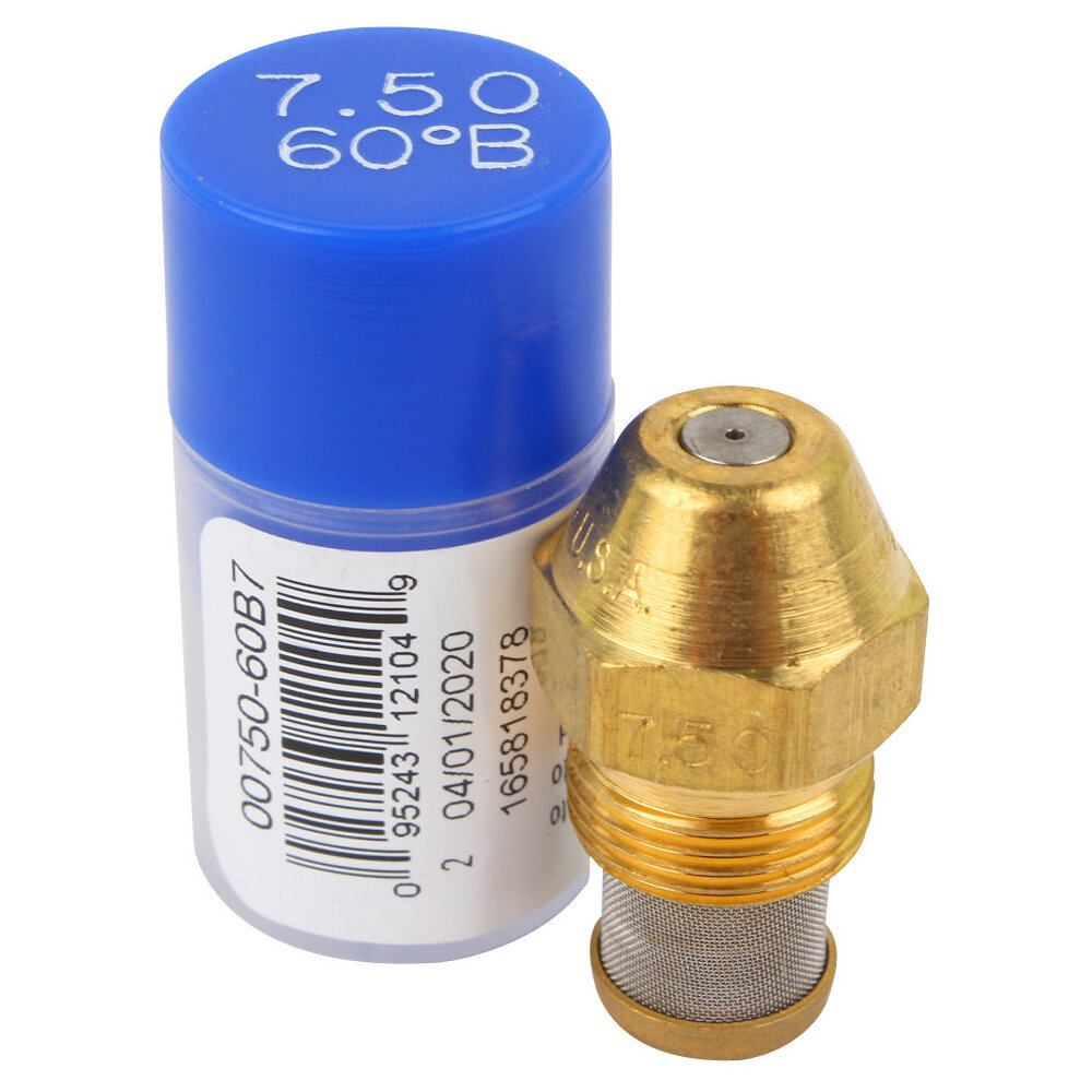 Форсунка Delavan 7.50GPH, 60B, 00750-60B7, В - образная форма распыла, угол 60 градусов, для дизеля — фото 1