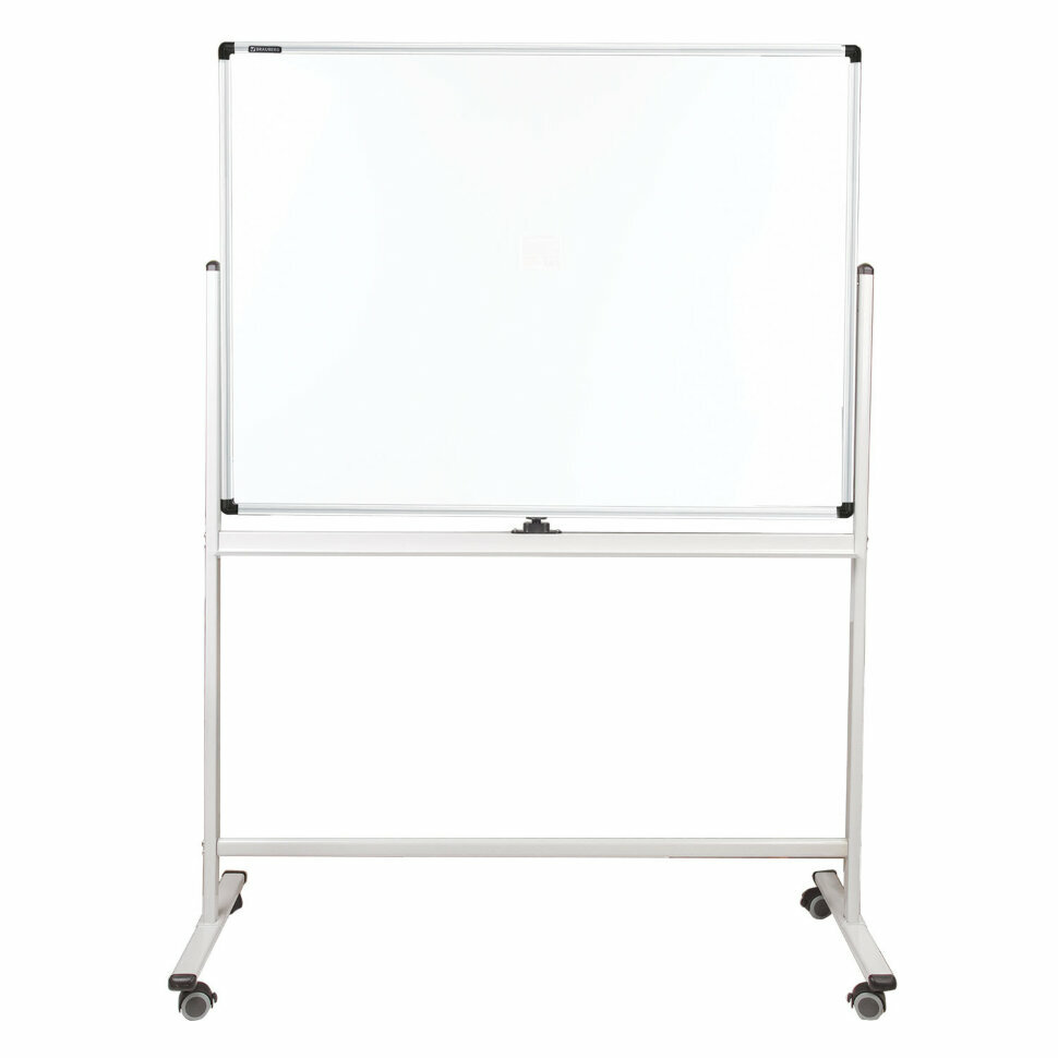 Доска магнитно-маркерная на стенде 90х120 см, 2-сторонняя, гарантия 10 ЛЕТ, BRAUBERG Premium, 236851, 236851