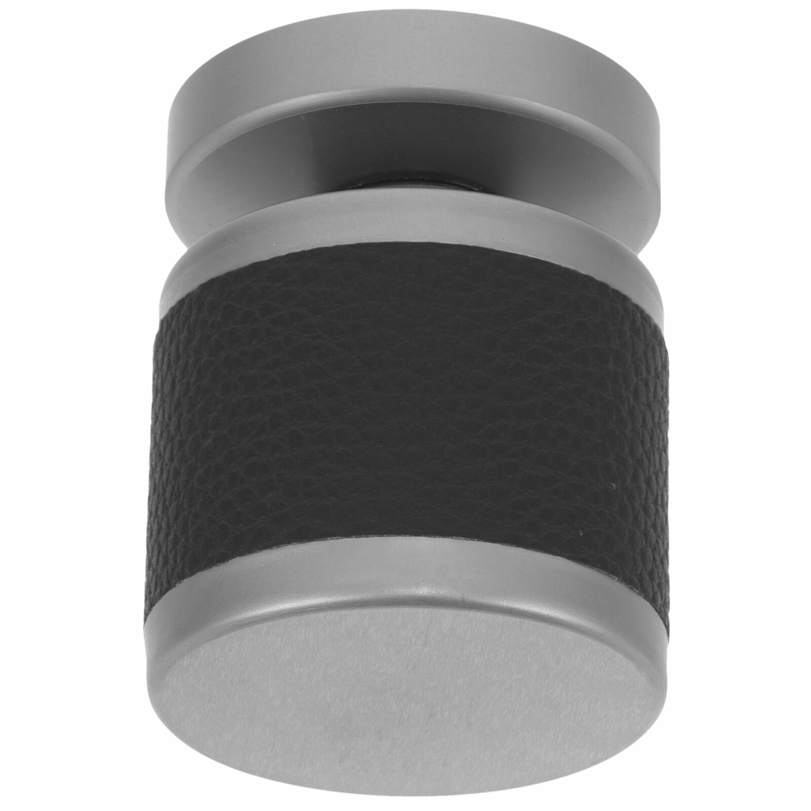 Скрытый дверной замок в европейском стиле для спальни, предназначенный для установки за телевизором, односторонний, с потайной шарообразной ручкой и скрытой дверной ручкой (серый + черная кожаная текстура).