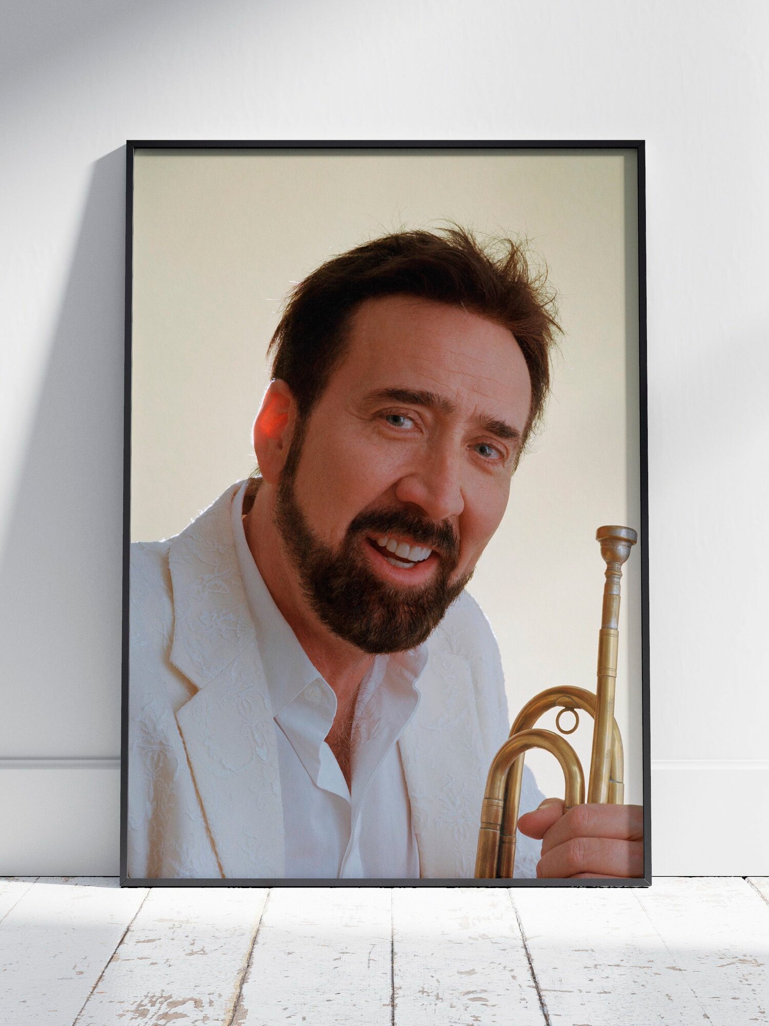 Плакат на стену для интерьера Николас Кейдж (Nicolas Cage 9) - Постер по актеру фильма, кино, сериала формата A4 (21x30 см)
