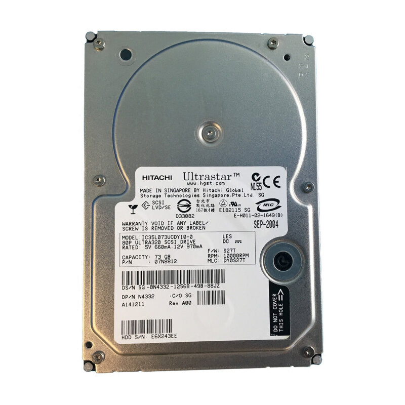 Жесткий диск Hitachi IC35L073UCDY10-0 73,4Gb U320SCSI 3.5" HDD