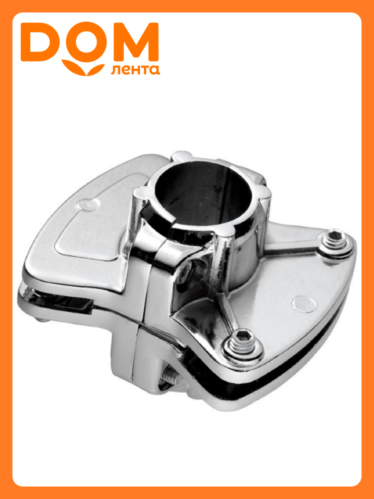 Держатель панели Tech-KREP, горизонтальный, двусторонний, хром, пластик