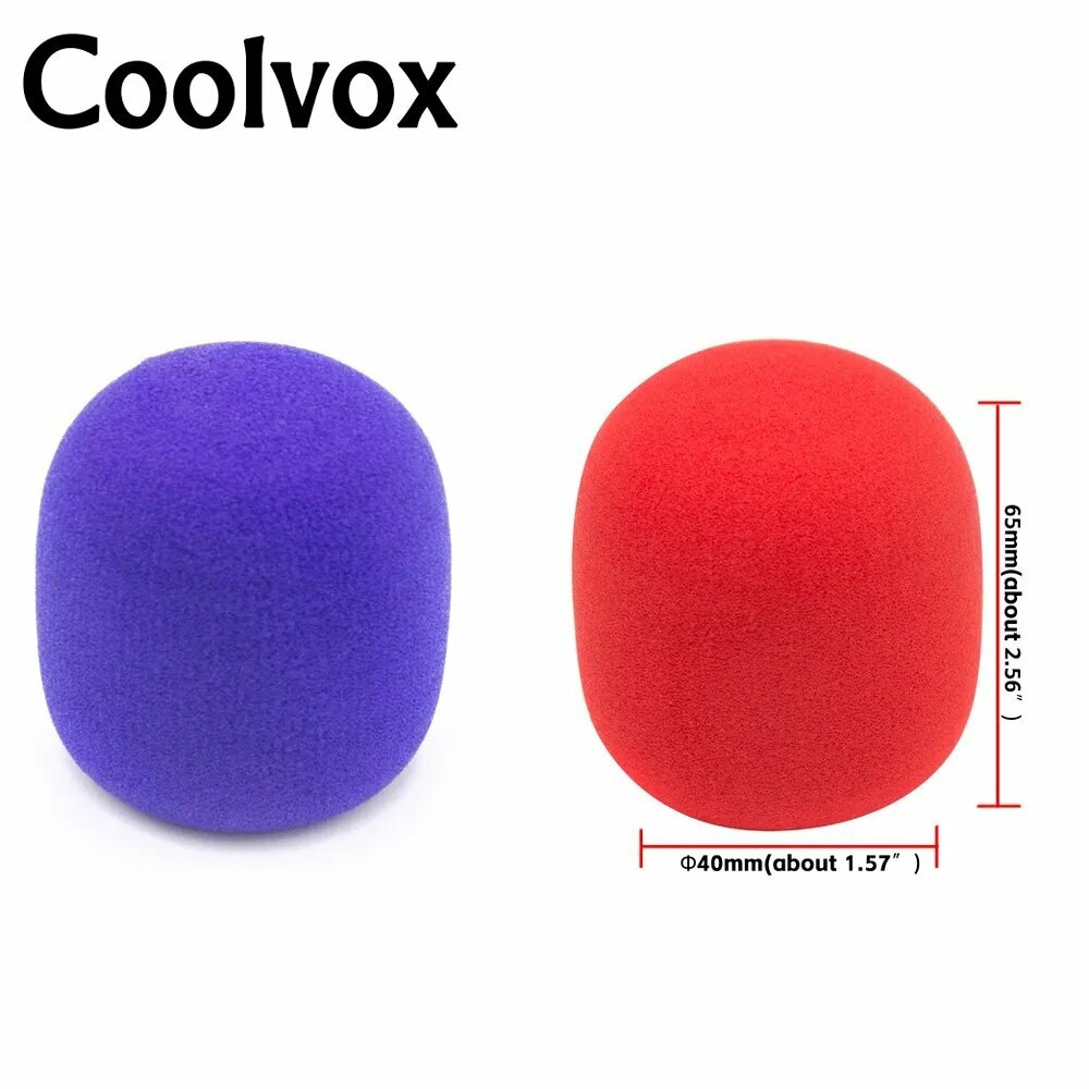 Coolvox Аксессуар для микрофона студийный 2 шт, красный, фиолетовый