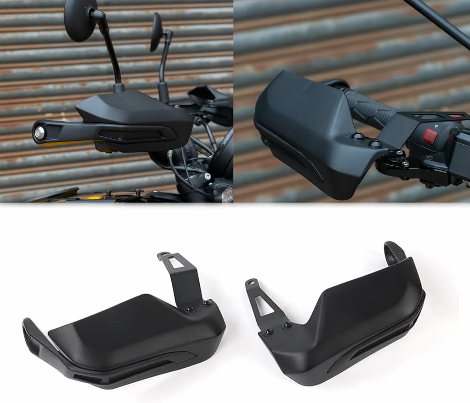 Защита рук ветрозащитная для Royal Enfield Himalayan 450 2024-2025, черный цвет
