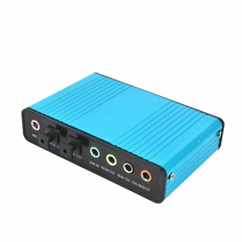X7(K Z S R) USB 6-канальная внешняя звуковая карта объемного звучания 5.1/7.1 ПК Ноутбук Настольный планшет Аудио Оптическая адаптерная (синяя)