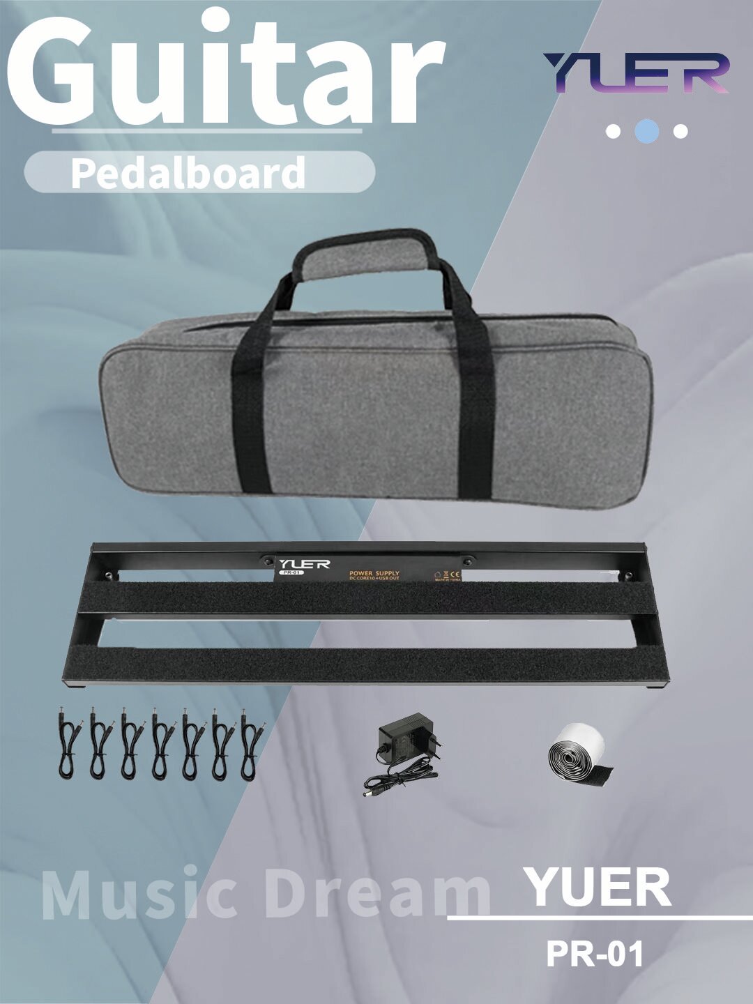 Педальная доска для гитары гитарный алюминиевый сплав Yuer Guitar Pedalboard