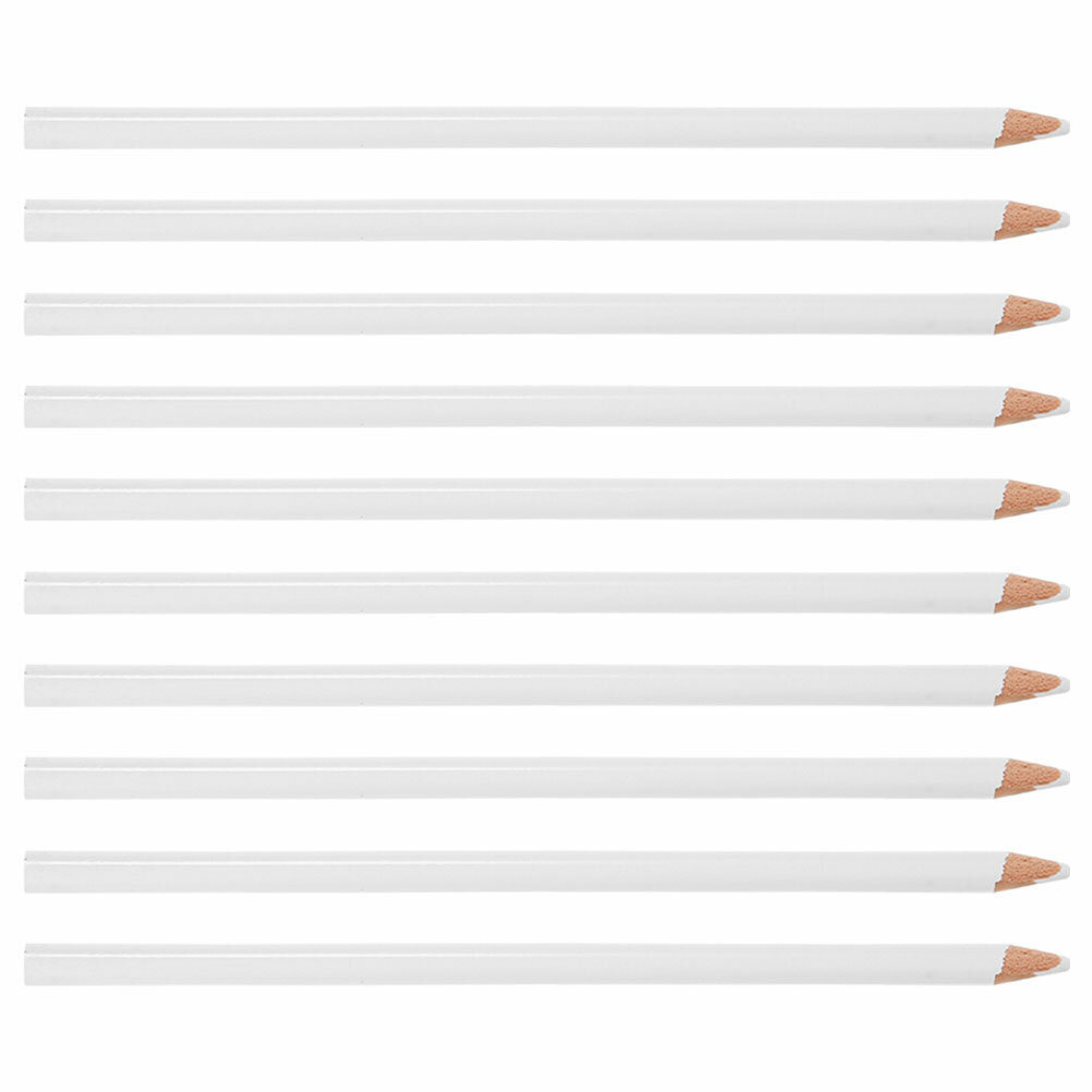Специальные карандаши, белые, для рисования по стеклу и керамике, 20 штук (белый грифель 4.0).