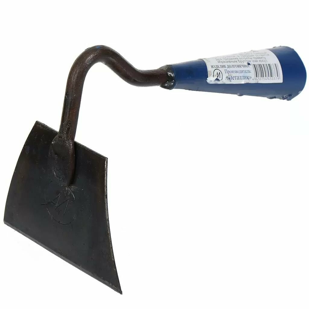 Мотыжка Малютка 100х85 мм, толщина 2 мм, синяя, для сада и огорода, инструмент для обработки почвы, Россия
