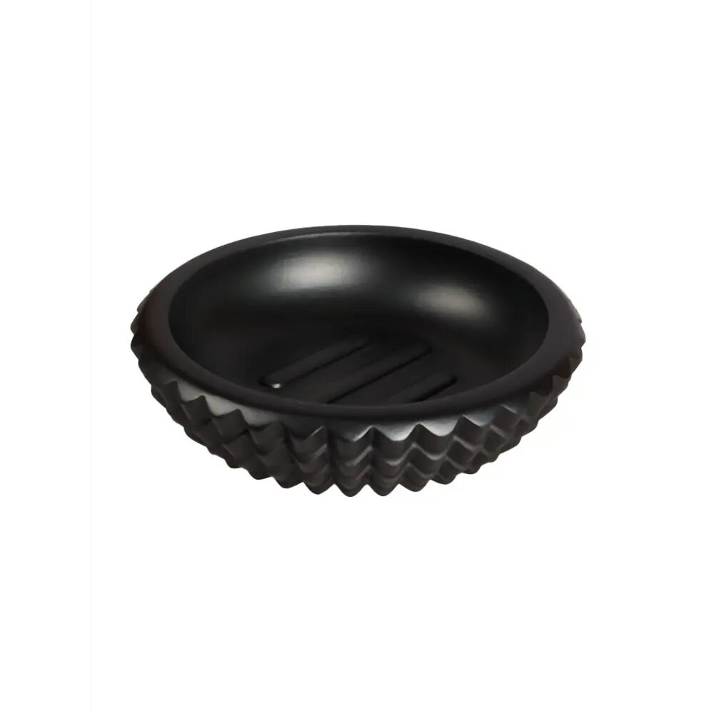 Мыльница этна полирезина черный