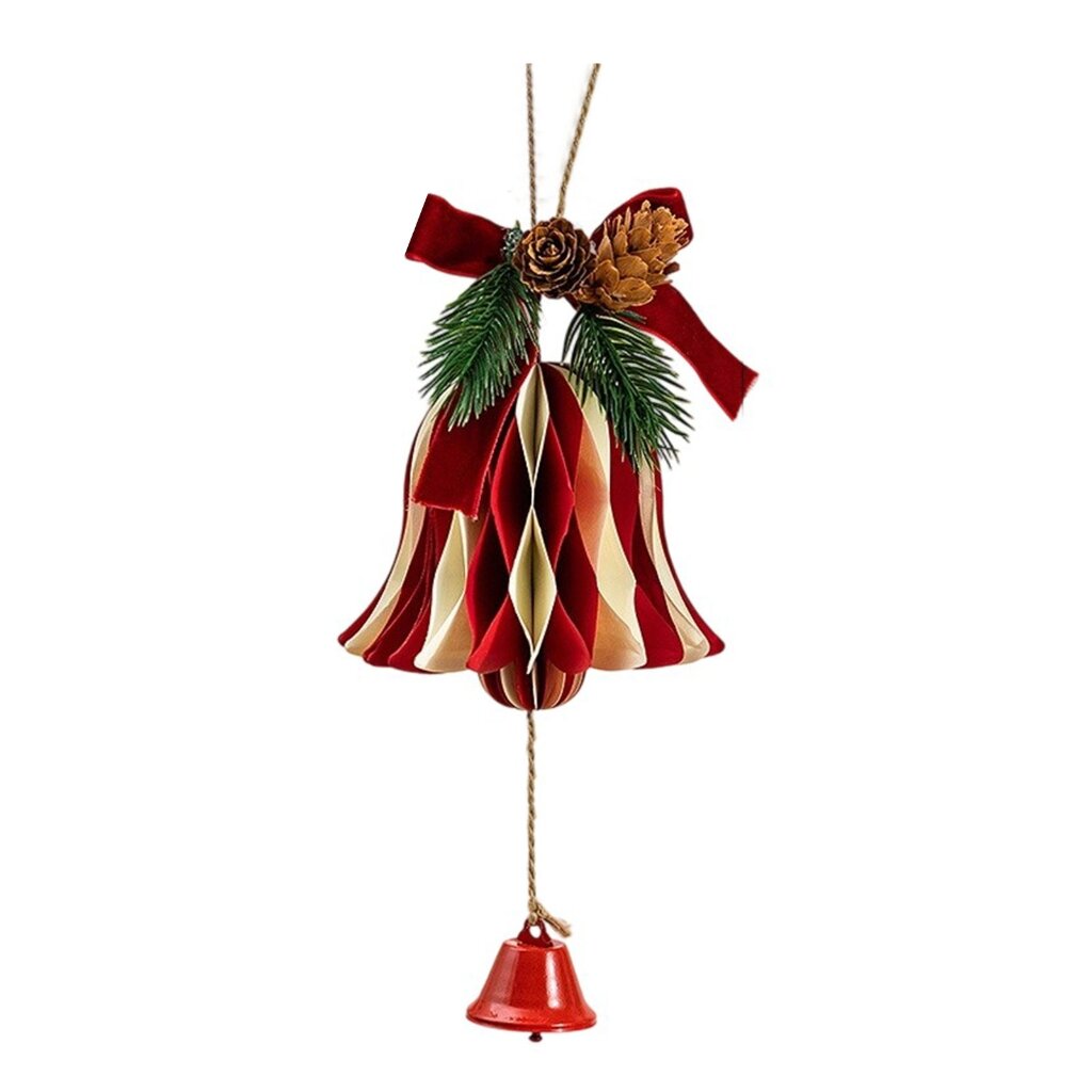 Разноцветные Сотовые Рождественские Колокольчики Очаровывают Сезонными Подвесными Звуковыми Декорами