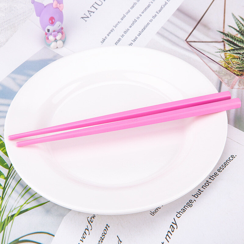 Красочный меламиновый ланч-бокс, портативные детские палочки для еды конфетных цветов, обучающие палочки для еды для малышей.